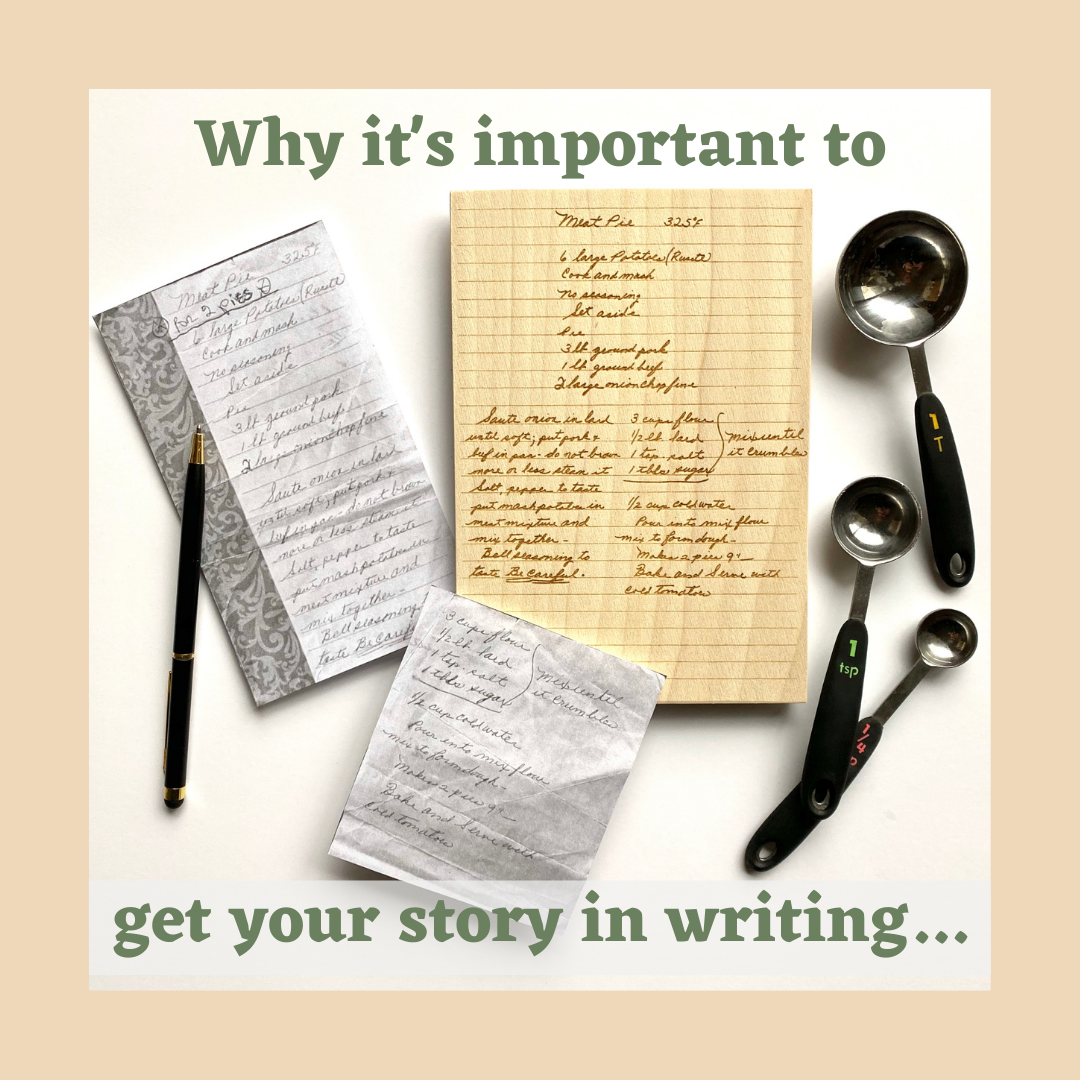 Why it's important to get your story in writing... – Rooted & Built Design